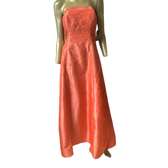 Jump | Dresses | Vintage Nos Prom Dress Gown Coral Fairy Princess 9s ...